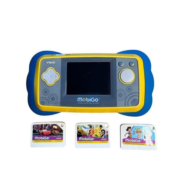 vtech | Toys | Vtech Mobigo Touch Learning System Blue Yellow 3 Games ...